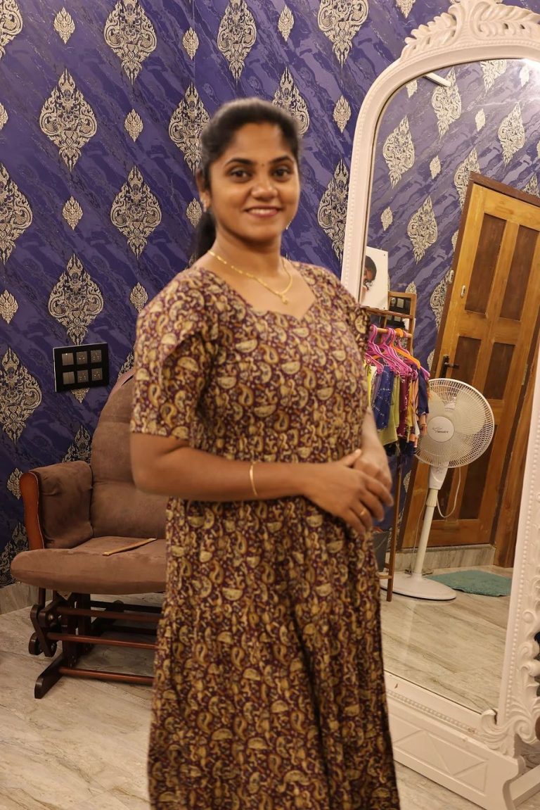 Kalamkari Frocks Purple - homeslove.in